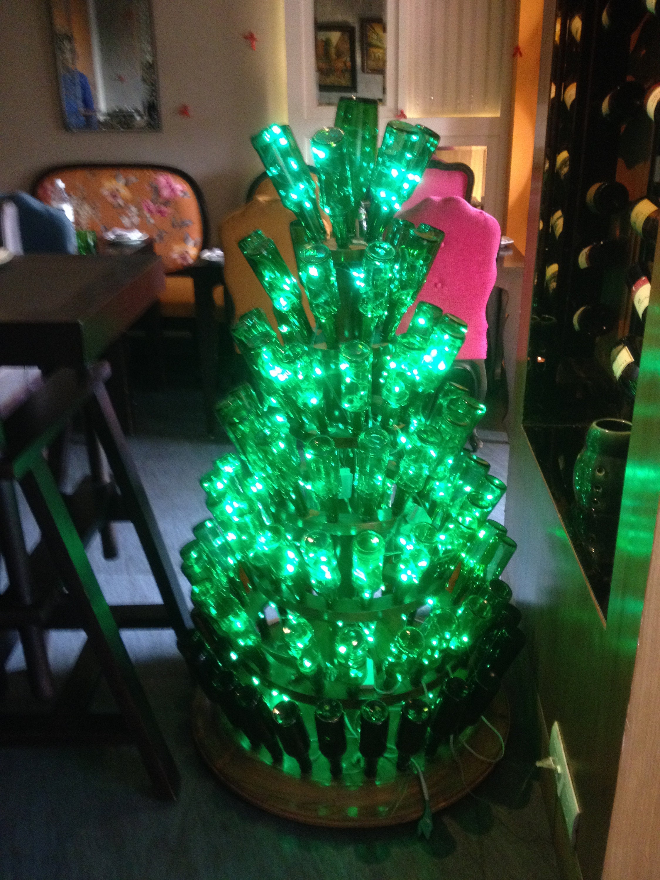 CHRISTMAS TREE Made From Beer Bottles & Led Lights - Etsy