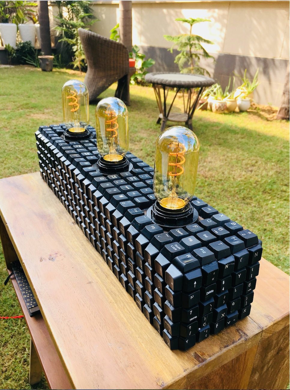 VINTAGE COMPUTER KEYBOARD Table Lamp Light with Uk North | Etsy