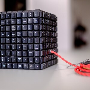 EDISON KUBE LAMP | Recycled Computer Keyboard Keys Filament Light | Uk ...