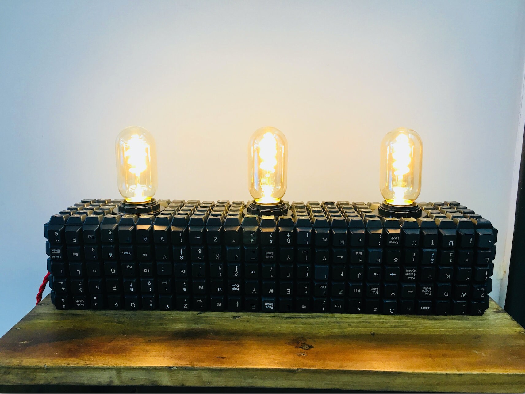 VINTAGE COMPUTER KEYBOARD Table Lamp Light With Uk North | Etsy