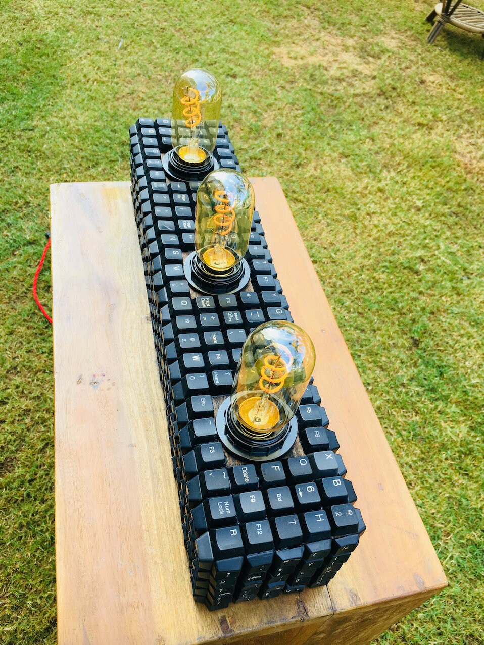 VINTAGE COMPUTER KEYBOARD Table Lamp Light with Uk North | Etsy