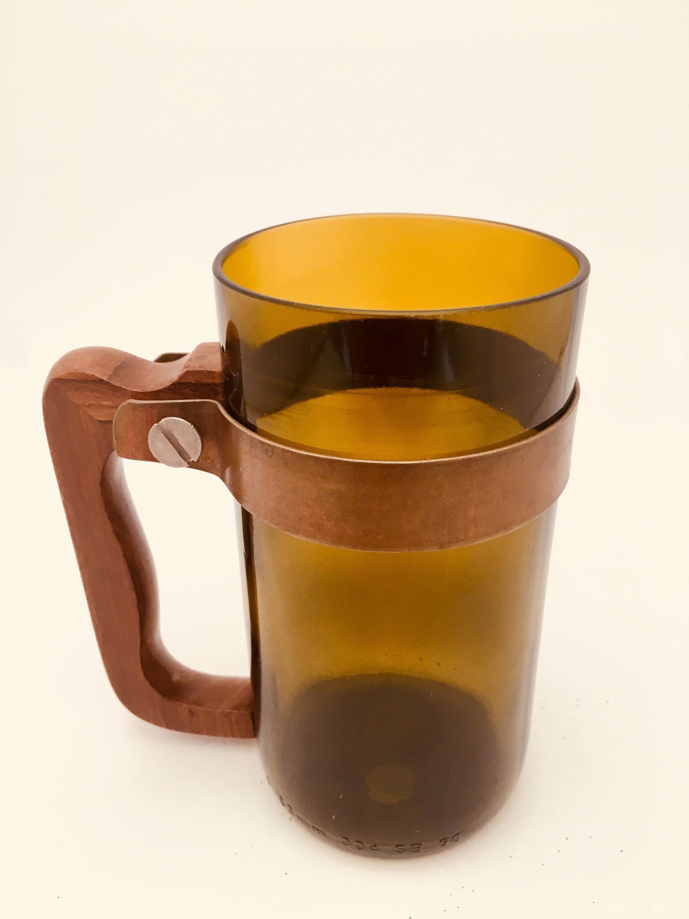 UPCYCLED BEER MUG Made for Recycled Olive Green Wine Bottle - Etsy