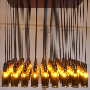 Beer Bottle Chandelier for Restro Bar - Cafe - Hotel Light Fixture - Etsy