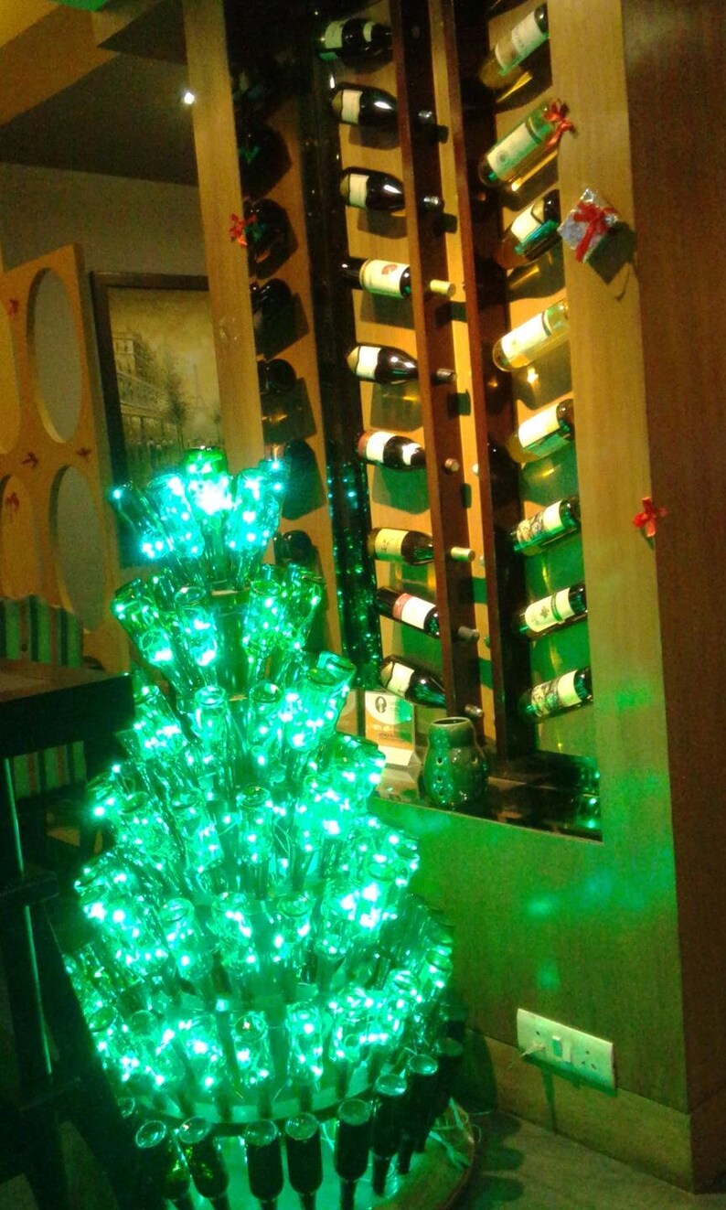 CHRISTMAS TREE Made From Beer Bottles & Led Lights - Etsy