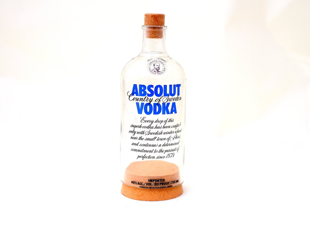 Repurposed Absolut Vodka Bottle Stash Storage Jars & Cork Lids for ...