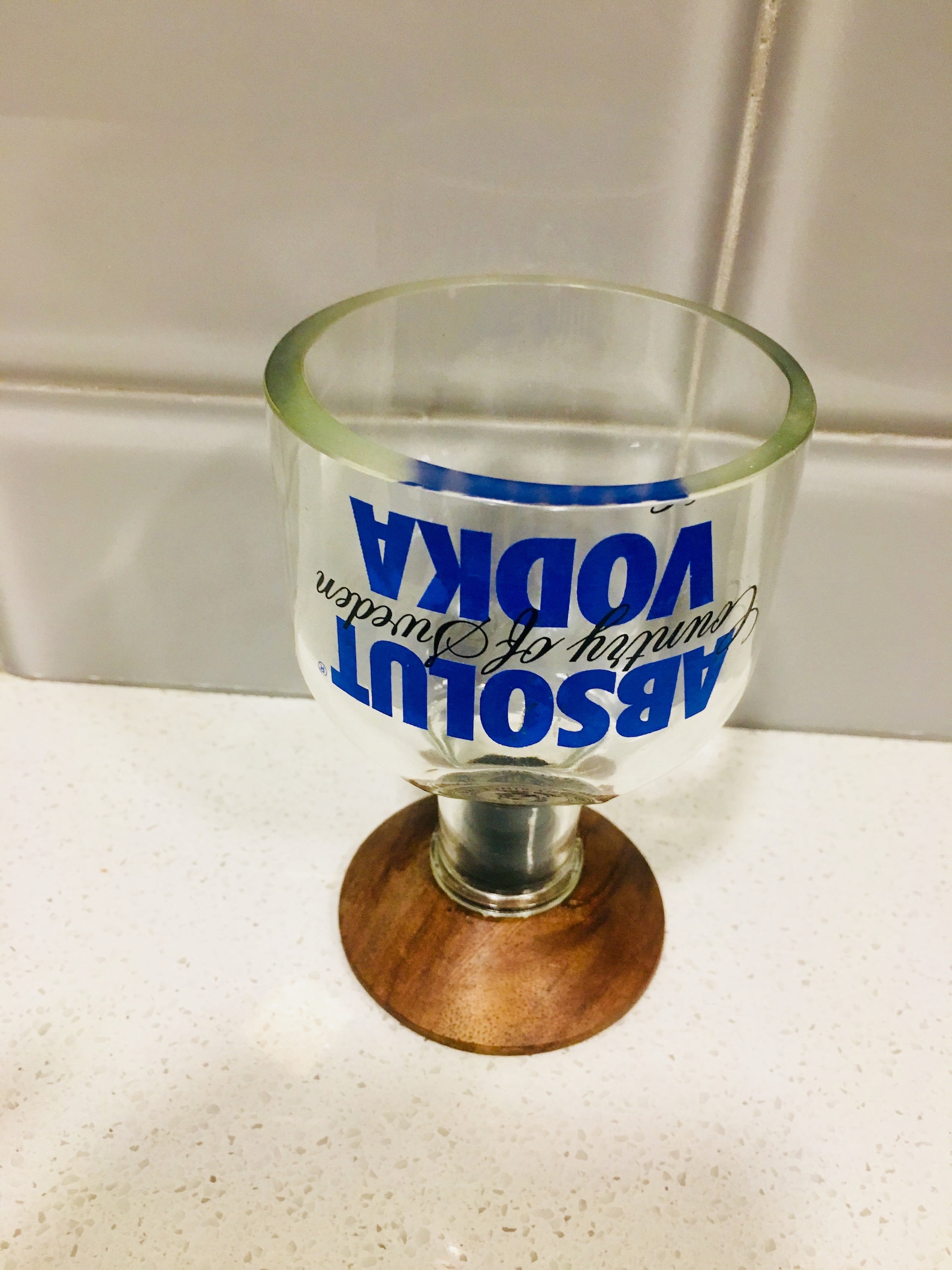 Absolut Vodka Glasses Blue Lettering repurposed from Absolut | Etsy