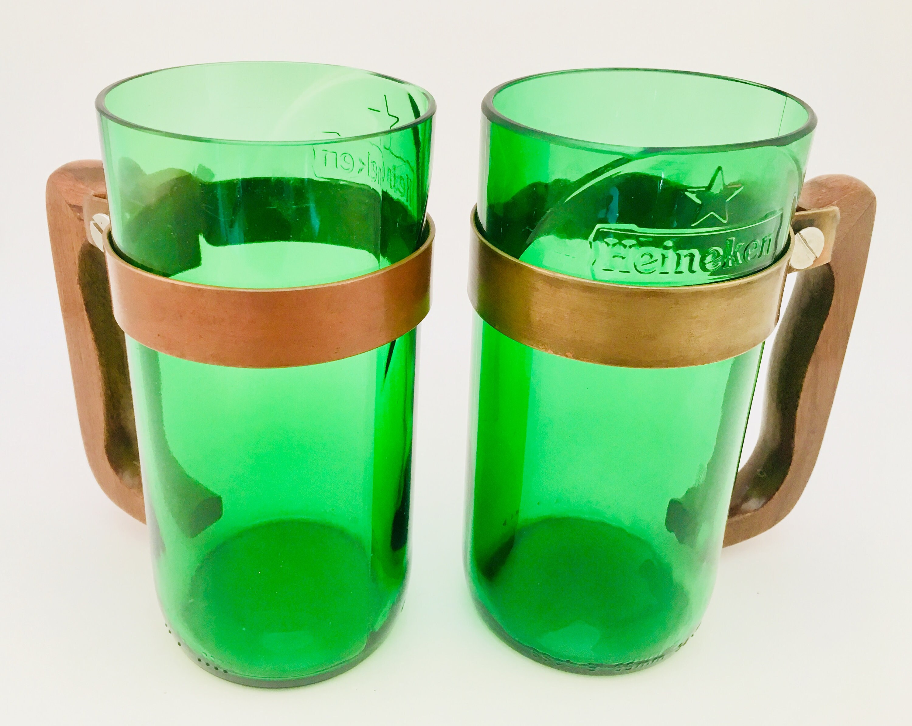 UPCYCLED BEER MUG- Made for Recycled Beautiful Green Beer Bottles - Etsy