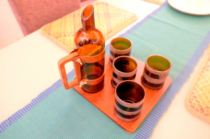 Water Jug Table Set With 10 Ounce 300 Ml Wine Bottle Glasses - Etsy