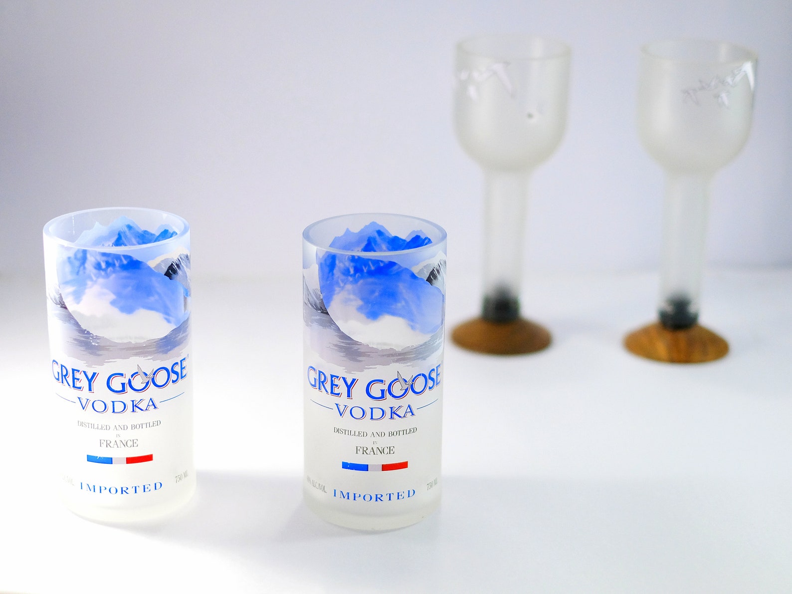 HANDCRAFTED GREY GOOSE Cocktail Drinking Glasses Bar Set - Etsy