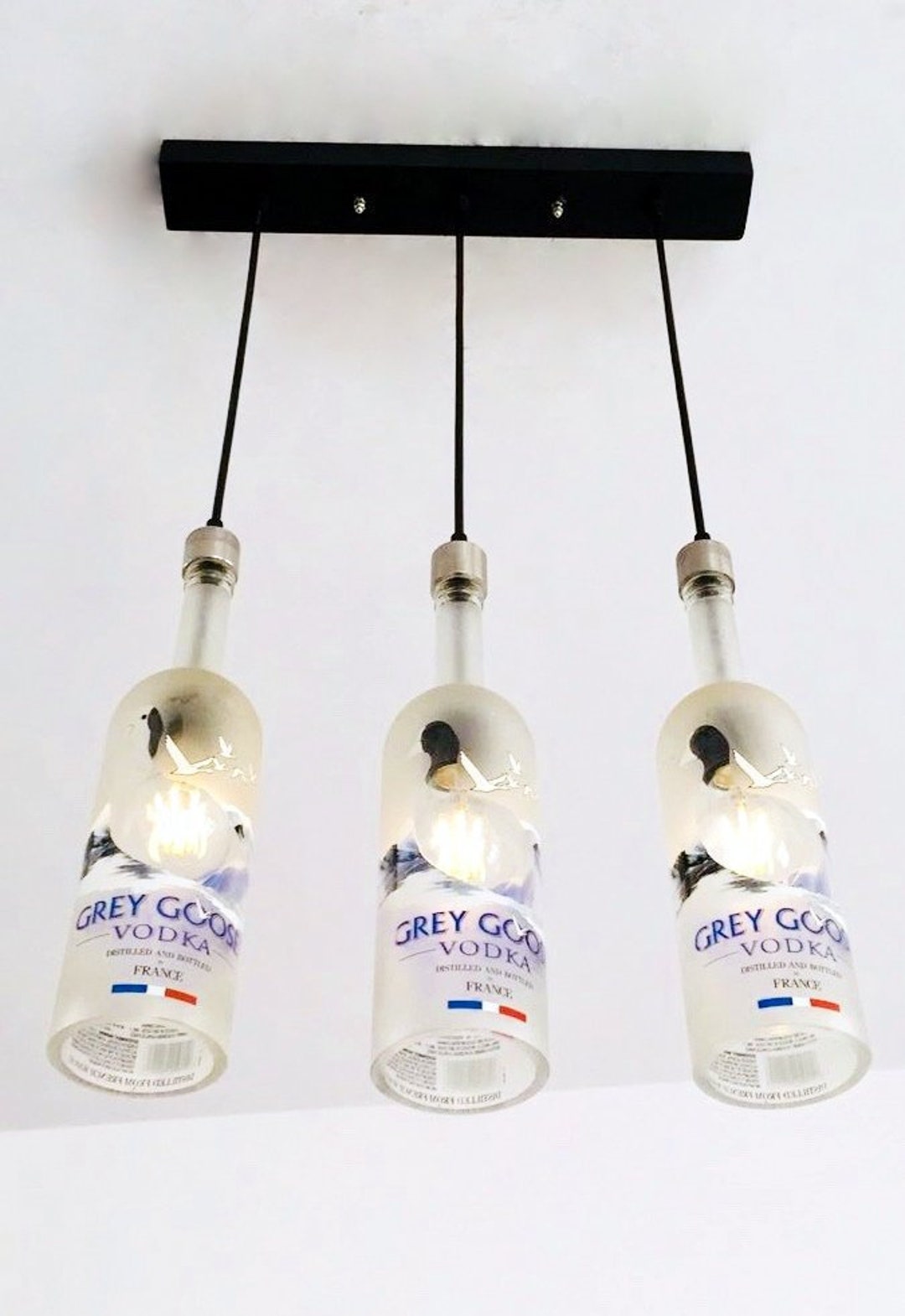 GREY GOOSE Bottle Kitchen Island Chandelier - Ceiling Lamp Light - Etsy