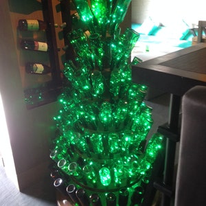 CHRISTMAS TREE Made From Beer Bottles & Led Lights - Etsy