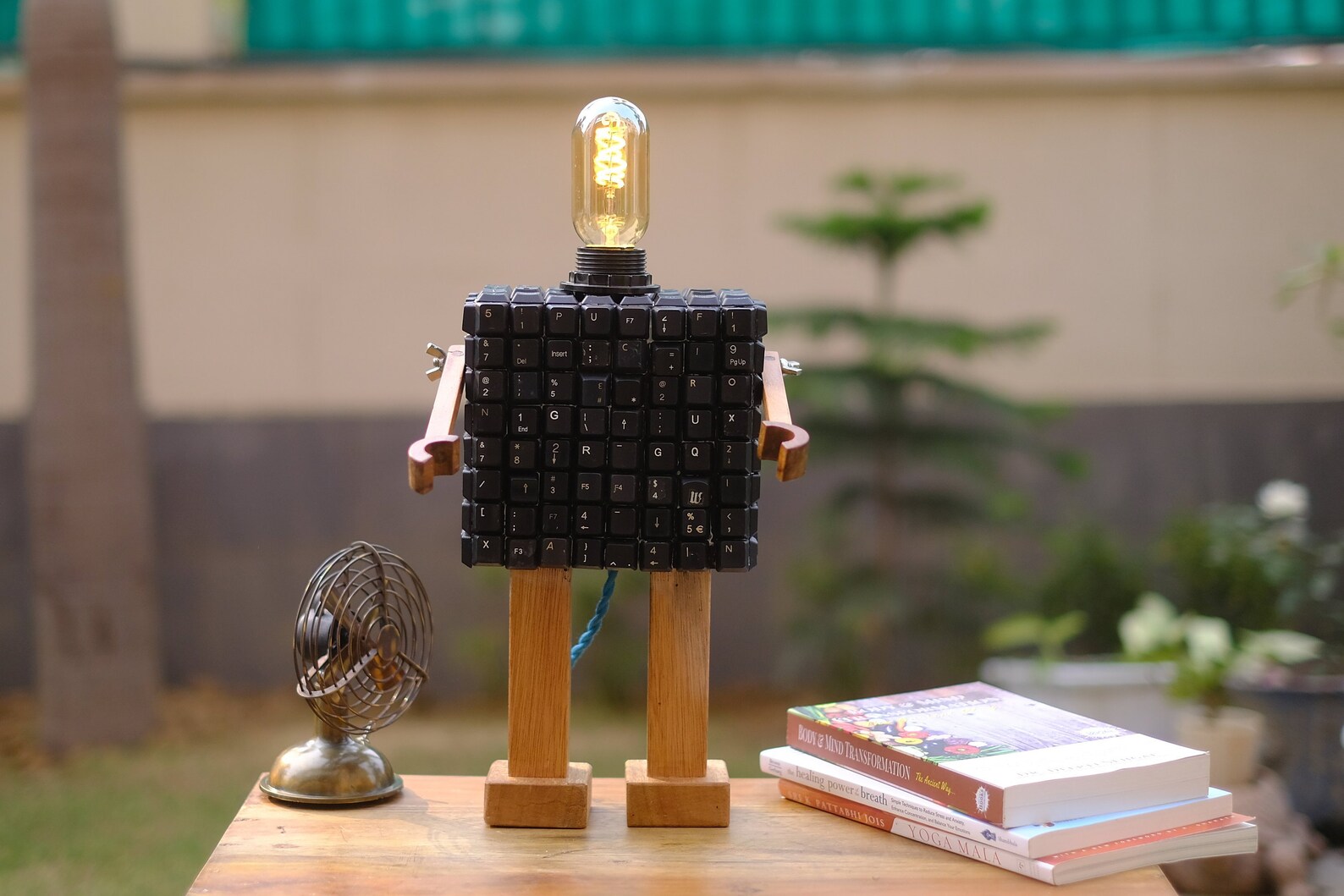EDISON KOBOT LAMP Made From Recycled Computer Keyboard Keys Uk - North ...