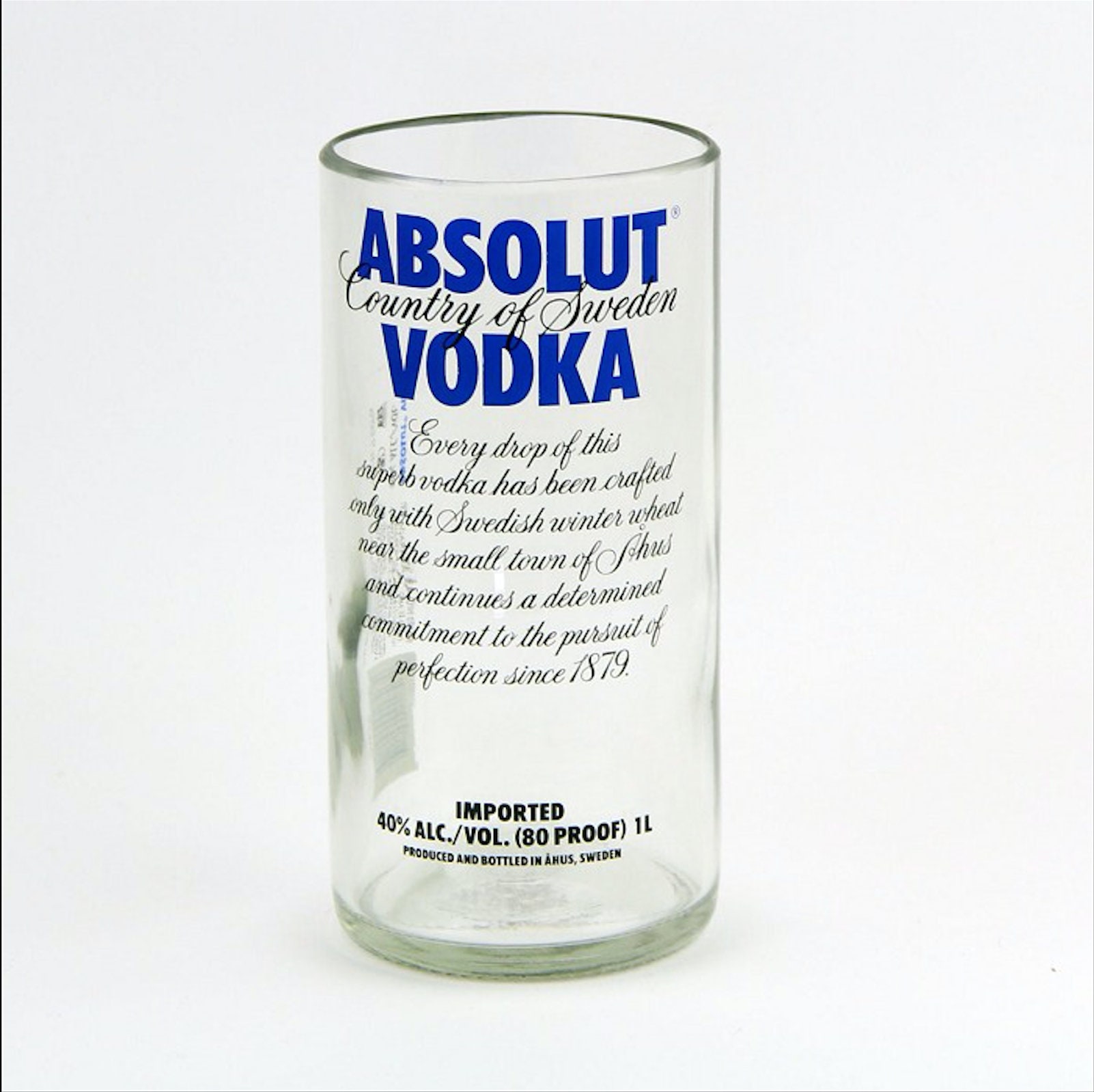 Absolut Vodka Bottle Glasses Tall Tumblers Fathers Day - Etsy