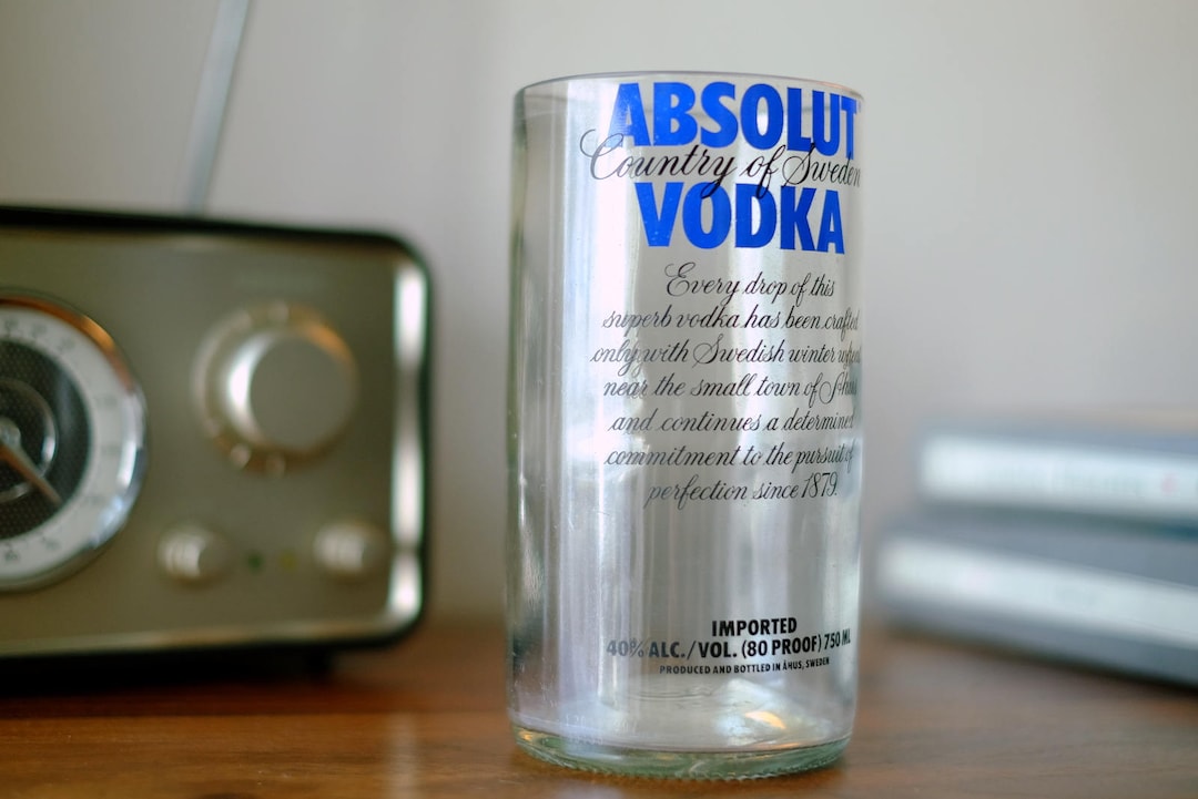 Absolut Vodka Bottle Glasses | Tall Tumblers | Fathers Day Gifts - Etsy