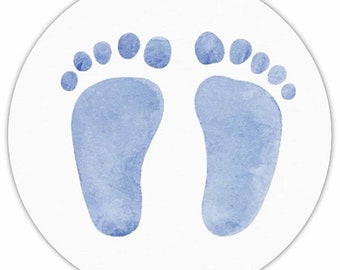 Baby Pink Feet Stickers - Set of 24 - Etsy