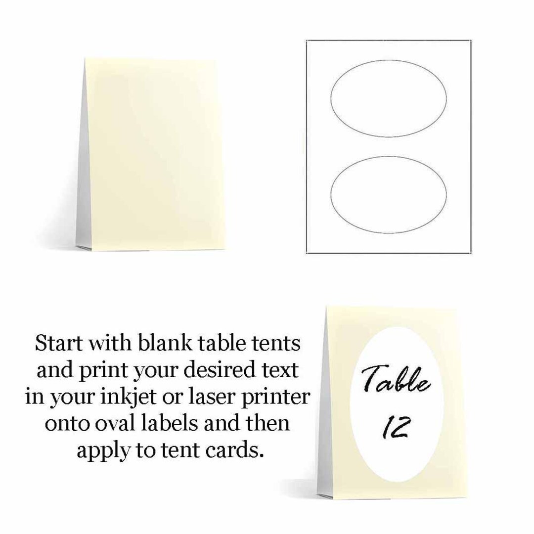 Table Tent Cards in Ivory - Etsy