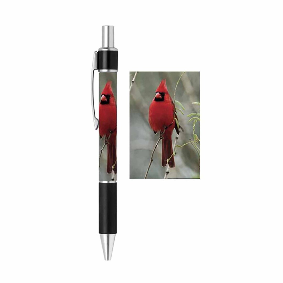 Red Cardinal Bird Writing Ink Pen - Etsy