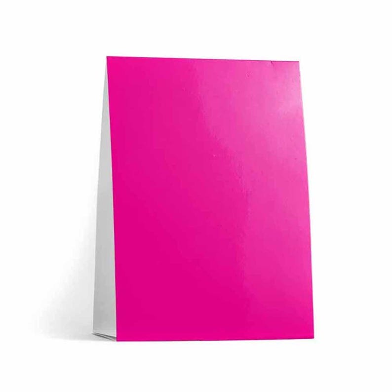 Table Tent Cards in Fushcia Hot Pink - Etsy