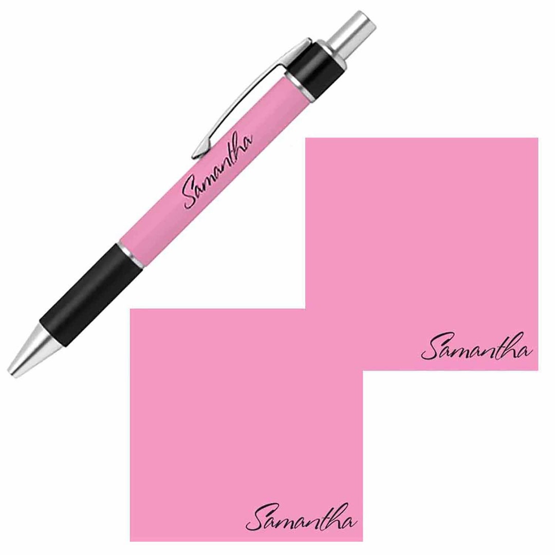 Personalized Sticky Notes and Pen Set - Etsy