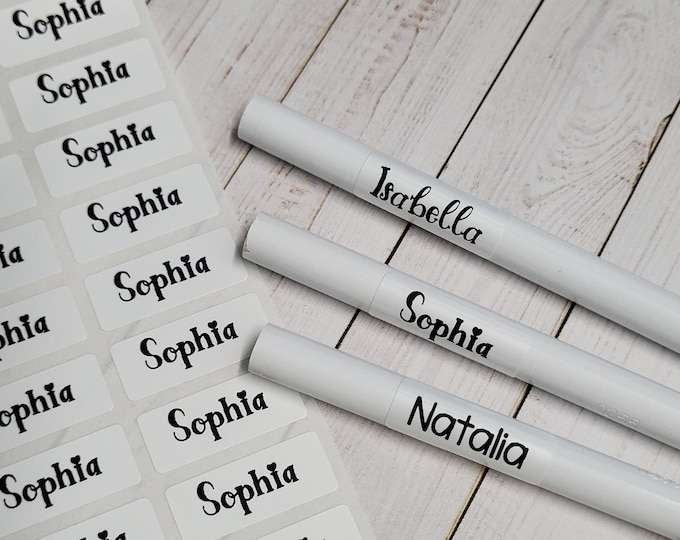 Waterproof Mini Size White Background Stickers, Daycare Labels, Kids ...