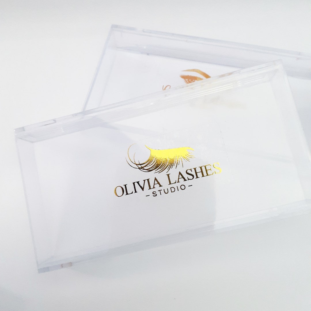 Custom Clear Eyelash Box Sticker - Etsy