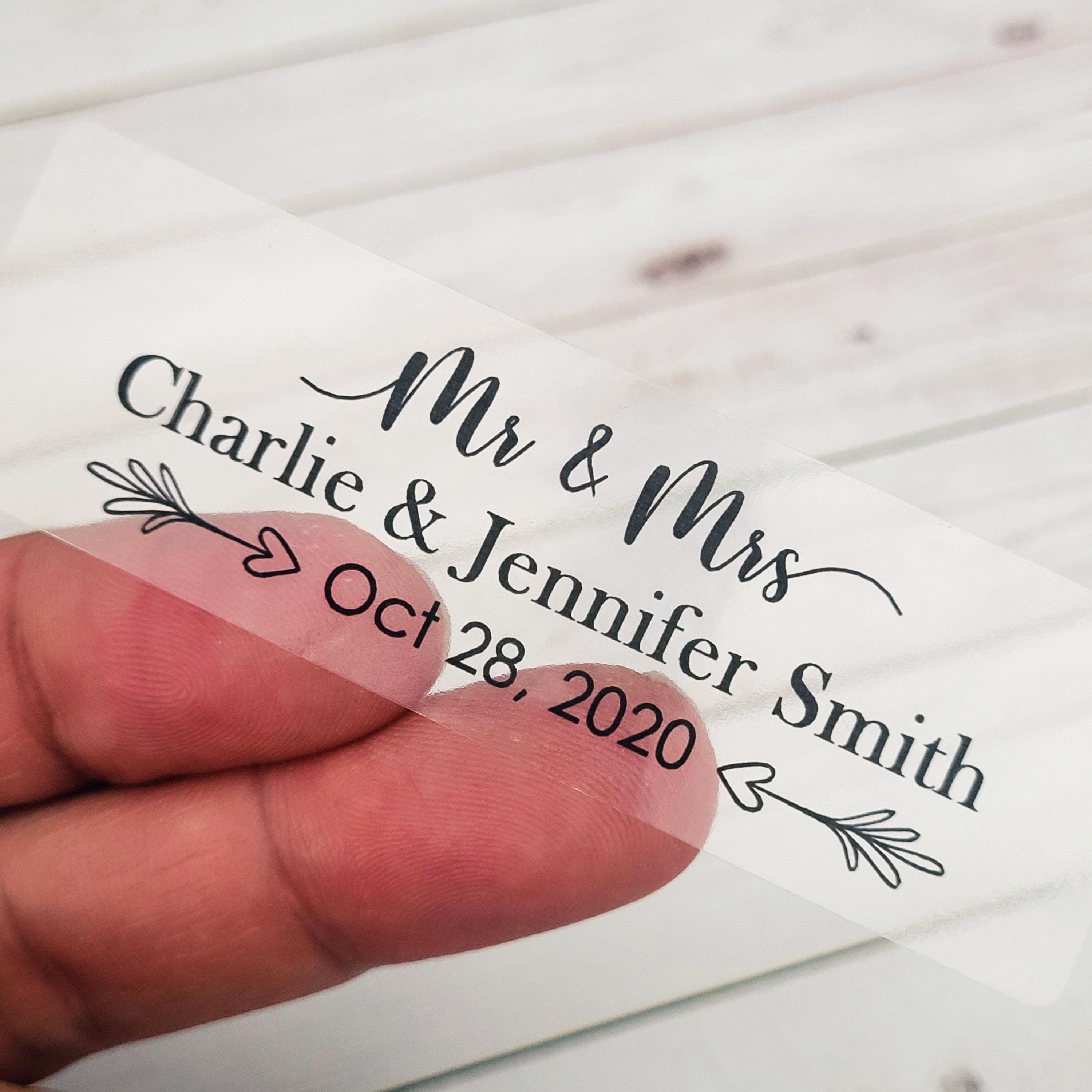 Personalized Clear Address Labels for Wedding Invitations - Transparent ...