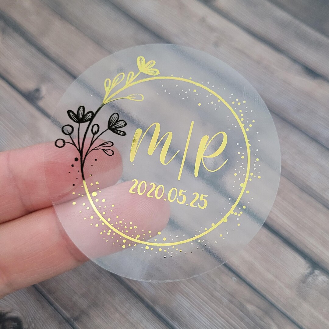 Personalized Clear Stickers for Wedding Favors & Envelopes - Custom ...