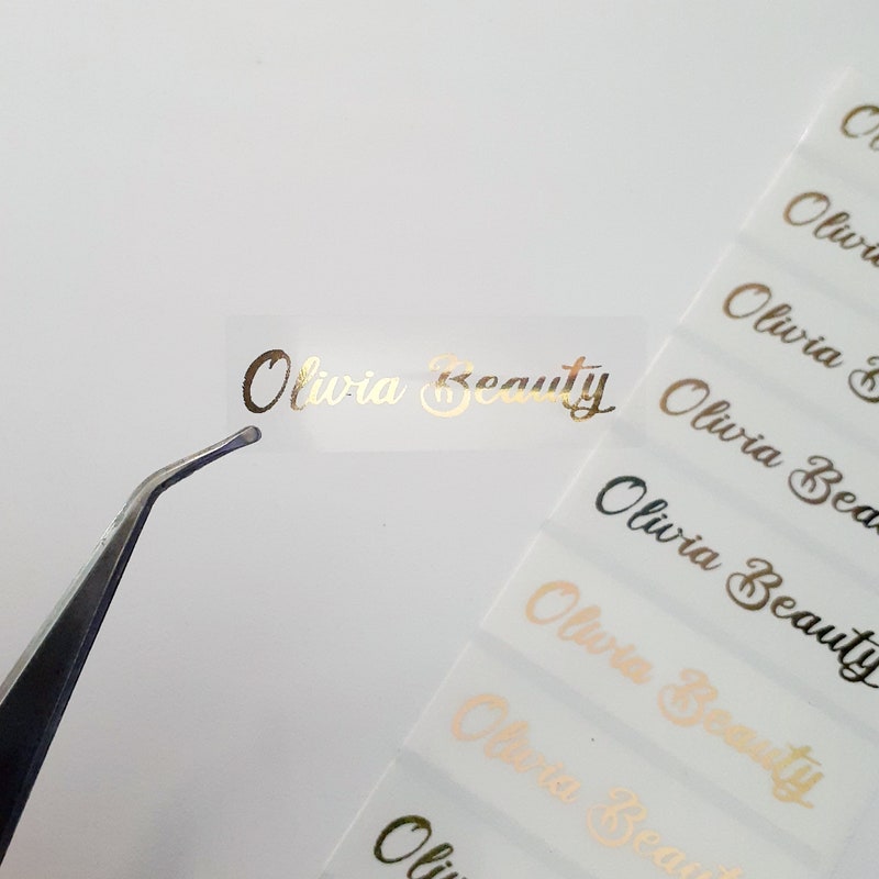 Gold Font Clear Labels - Etsy