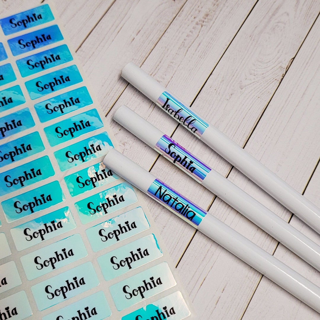 Waterproof Blue Hologram Name Labels, Mini Size - Etsy