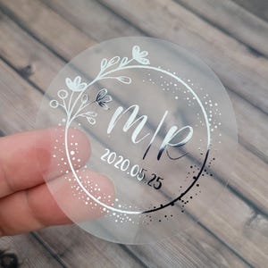 Personalized Clear Stickers for Wedding Favors & Envelopes - Custom ...