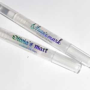 Custom Clear Foil Cuticle Oil Pen Labels - Etsy