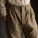Men's Linen Pants HEMINGWAY. Buttoned Trousers Natural Grey Pants Linen ...
