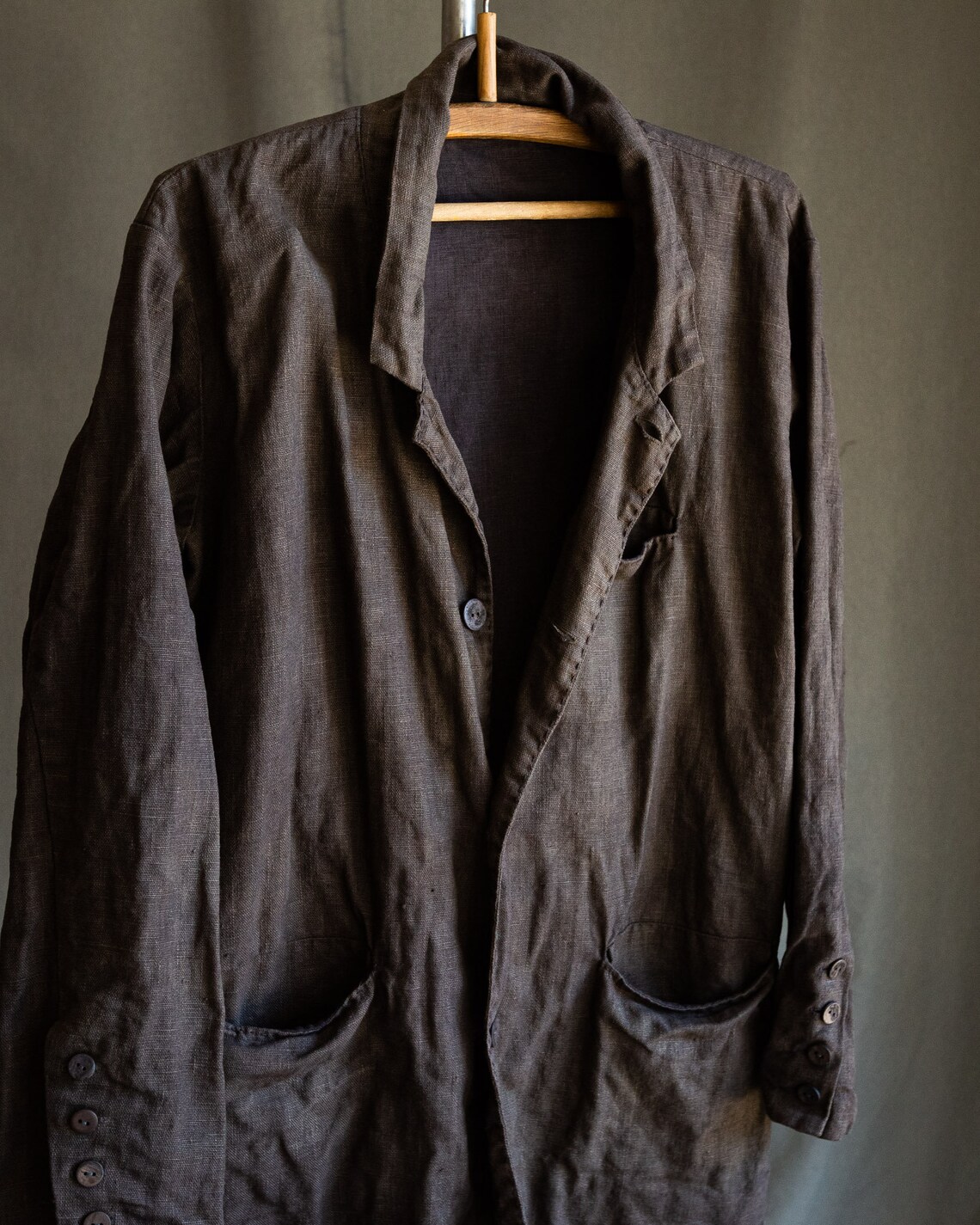 Hand Dyed Women's Linen Blazer POE. Linen Jacket Naturally - Etsy