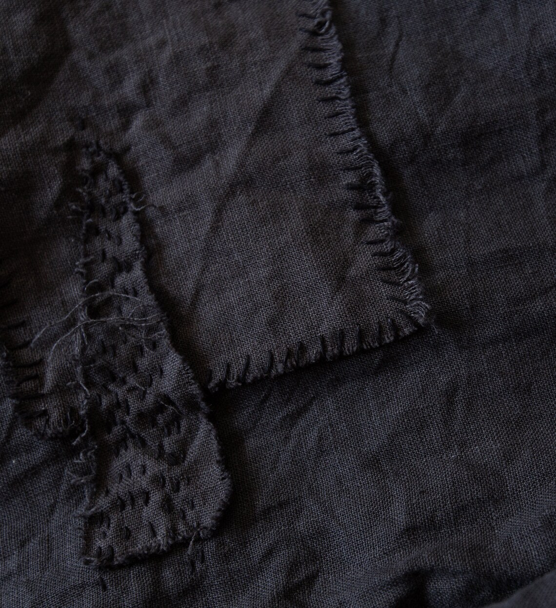 Men's Boro Linen Top MOSS. off Black Dark Grey Linen Shirt - Etsy