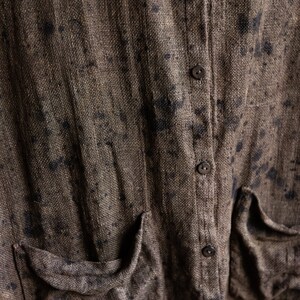 Naturally Dyed Splotchy Sackcloth LITTLE CARDI. Linen Women Clothing ...