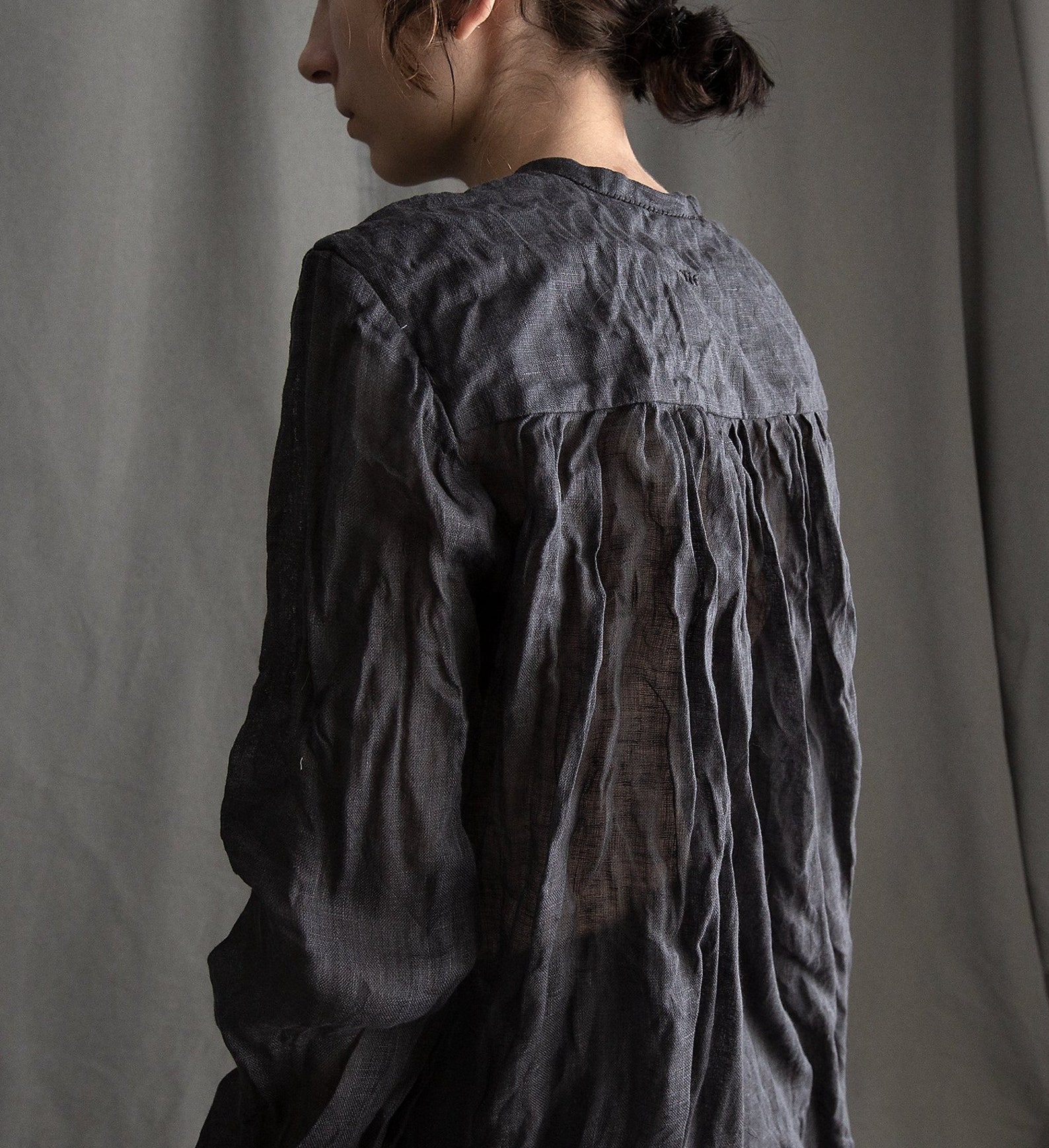 Black Women Linen Shirt CLOUD. Linen Women Clothing Sheer - Etsy