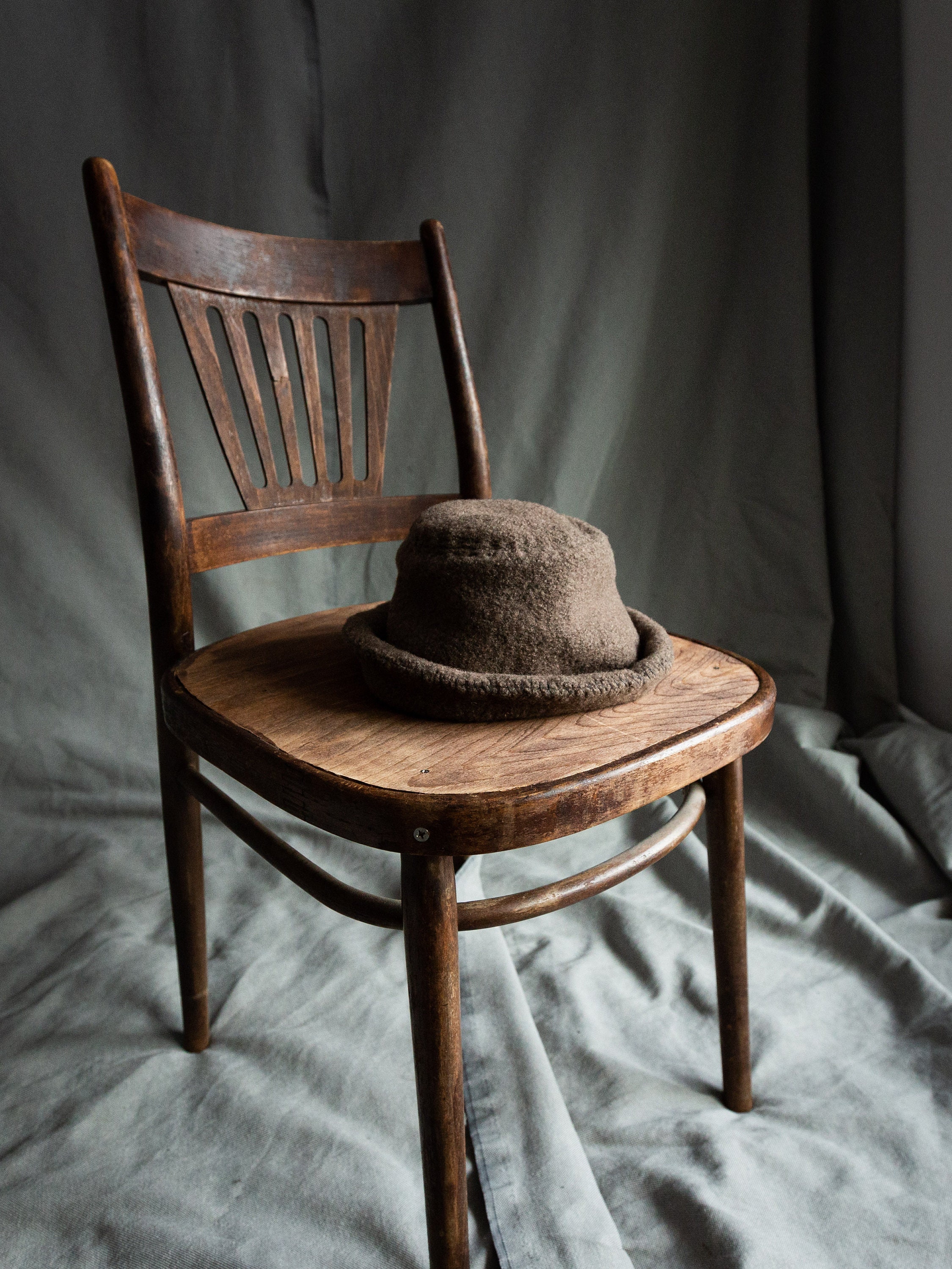 Woolen Brown Hat CLAY. Natural Wool Hat Winter Cap Hand | Etsy
