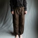 Men's Linen Natural Sackcloth Pants HEMINGWAY. Buttoned Trousers Grey ...