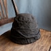 Greyish Brown Linen Hat LAVA. Dark Naturally Dyed Hand Stitched Eco ...