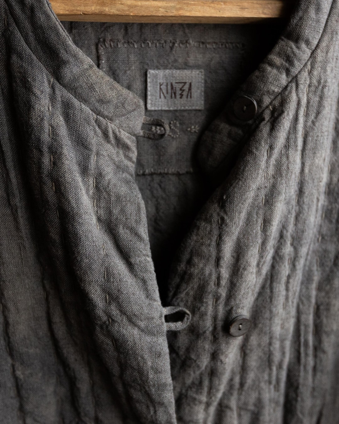 Men's Hand Quilted Jacket ORIGIN, Heavy Textured Linen Naturally Dyed ...