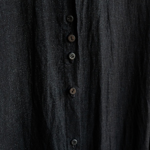 Black Linen Dress INSOMNIA. Linen Womens Clothing Duster Vintage Shirt ...