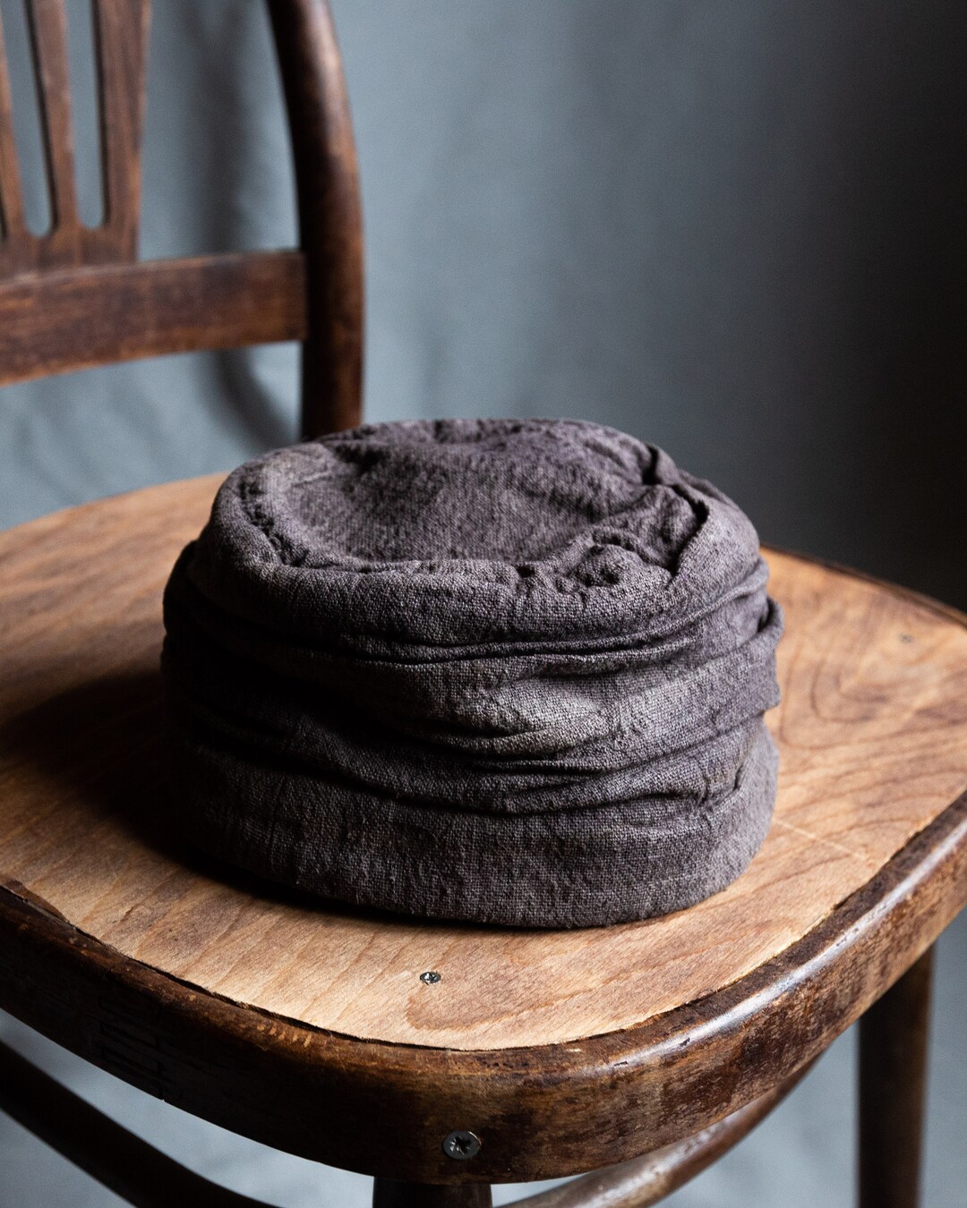 Naturally Dyed Grey Hat LICHEN. Linen Hat Eco Friendly Cap Skullcap ...