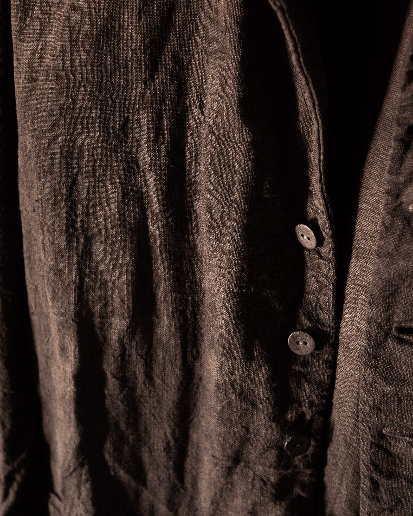 Women's Dark Brown Coat ENGLAND. Long Linen Blazer Jacket - Etsy