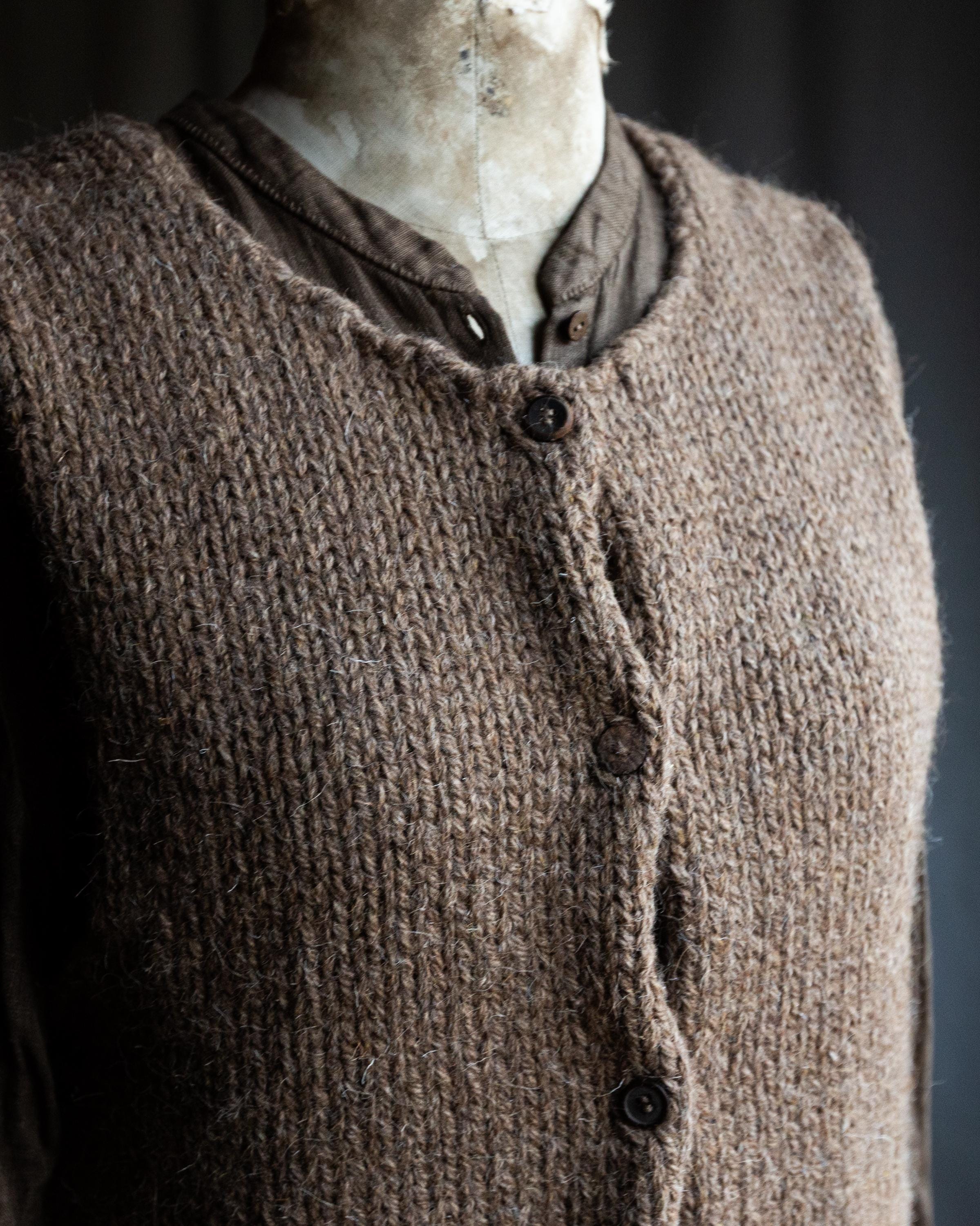 Women's Hand Knitted Vest HIGHLAND, Nut Brown Rustic Wool - Etsy