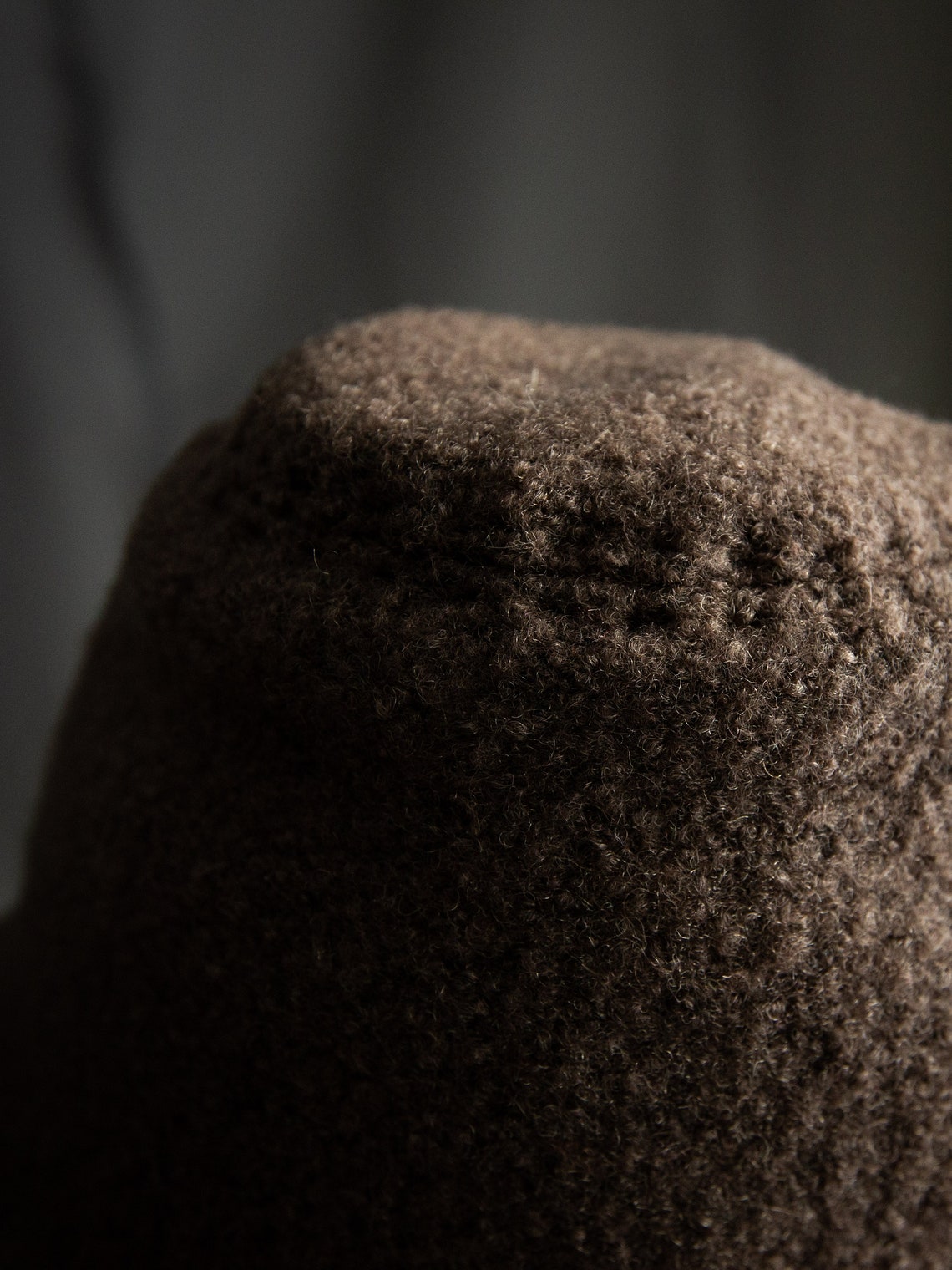 Woolen Brown Hat CLAY. Natural Wool Hat Winter Cap Hand | Etsy