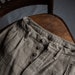 Men's Linen Natural Sackcloth Pants HEMINGWAY. Buttoned Trousers Grey ...