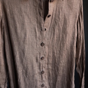 Women's Linen Shirt EARTH. Faded Out Pink Clay Natural Grey Linen ...