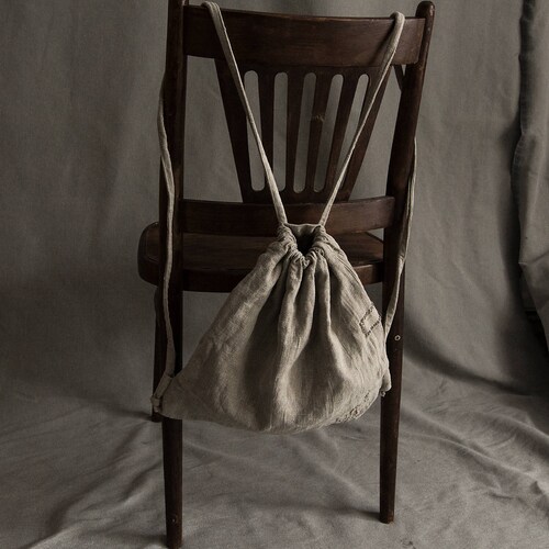 Small Linen Backpack Flax Bag Knapsack Linen Summer Boro | Etsy