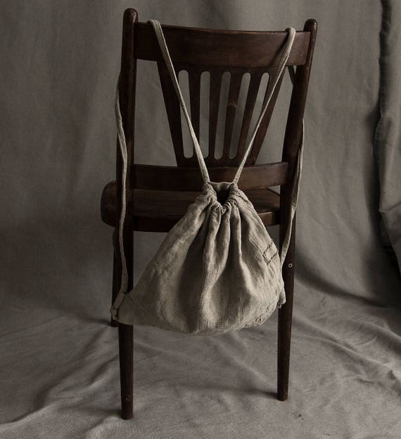 Small Linen Backpack Flax Bag Knapsack Linen Summer Boro | Etsy