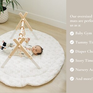 Round Play Mat Baby Gym Mat Wooden Baby Gym Mat Playmat - Etsy